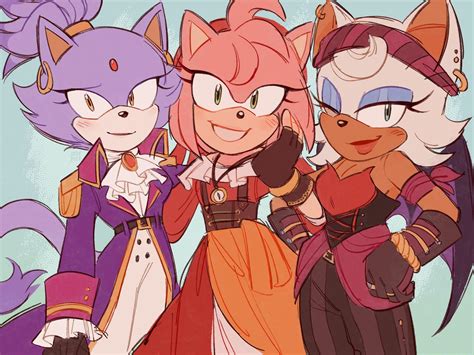 Rouge And Amy And Blaze Sonic The Hedgehog Wallpaper Fanpop