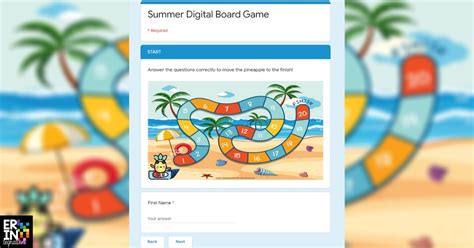 Digital Board Game Number Models Self Checking Editable Google Forms Erintegration