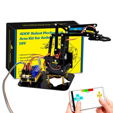 Brazo robótico Keyestudio grados de libertad Acrílico Arduino DIY varper cl