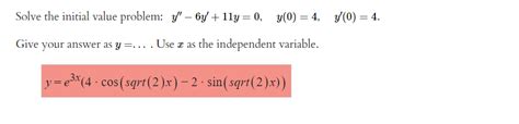 solved solve the initial value problem