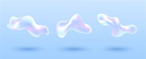 추상 액체 홀로그램 그라데이션 모양 아래에 그림자가 있습니다 0명에 대한 스톡 벡터 아트 및 기타 이미지 0명 3차원 형태 개체 그룹 Istock