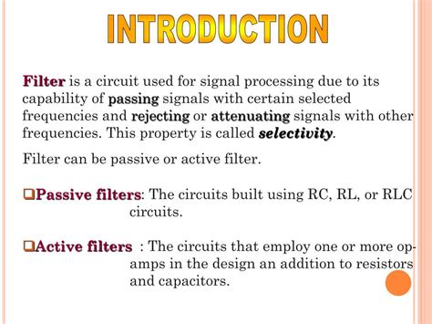 PPT CHAPTER ACTIVE FILTERS PowerPoint Presentation Free Download ID