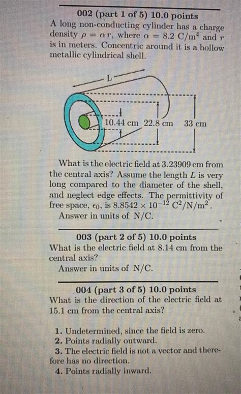 solved 002 part 1 of 5 10 0 points a long non conducting