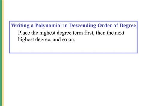 Section 52 Ppt Maths Subject Chapter Polinomials Ppt
