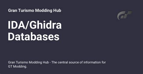 Reverse Engineering Gran Turismo Modding Hub