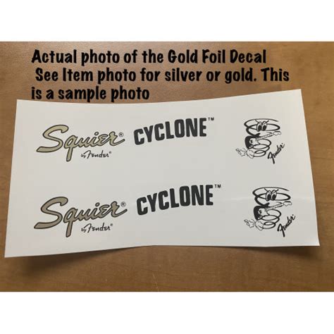 Guitar Decals Restoration Logos Squier Cyclone Guitar Decal 194g