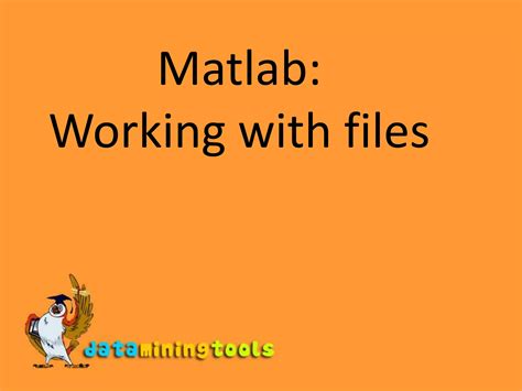 Matlab Text Files PPTX