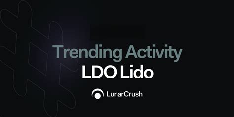 Ldo Lido Social Media Analytics On Lunarcrush