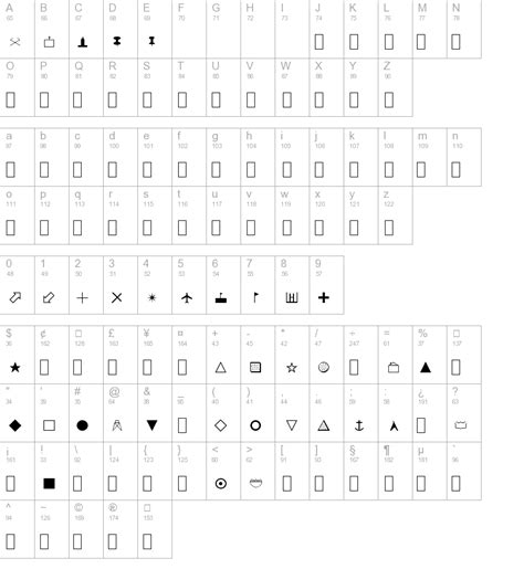 Map Symbols Regular Truetype Font