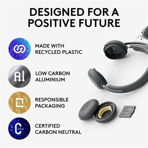 Logitech Zone 950 Wireless Active Noise Cancelling On Ear Headset Graphite 981 001317 Best Buy