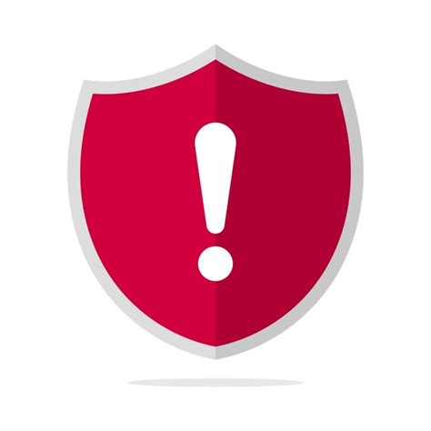 Premium Vector Shield Error Warning Half Shadow