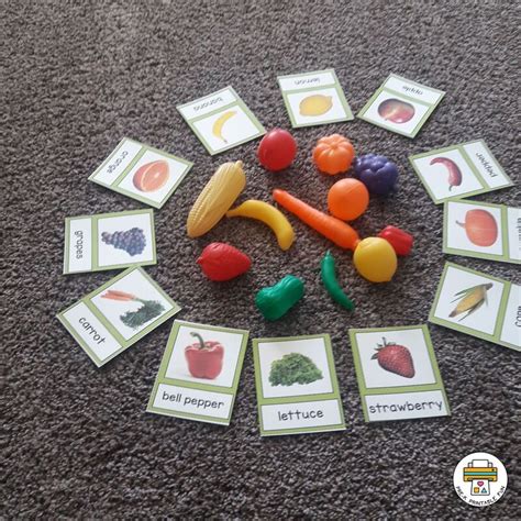 Free Fruit And Vegetable 3 Part Cards Classroom Activity Ideas For