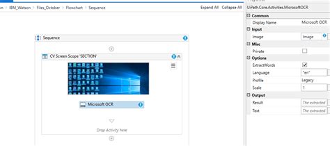 computer vision cv screen scope activity error help uipath