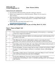 Philosophy Formal Assignment Docx Philosophy Formal Assignment Name Keyton Atchley