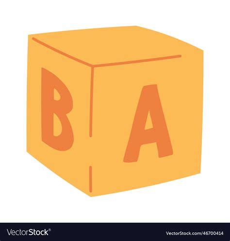 Toy Abc Block Royalty Free Vector Image VectorStock
