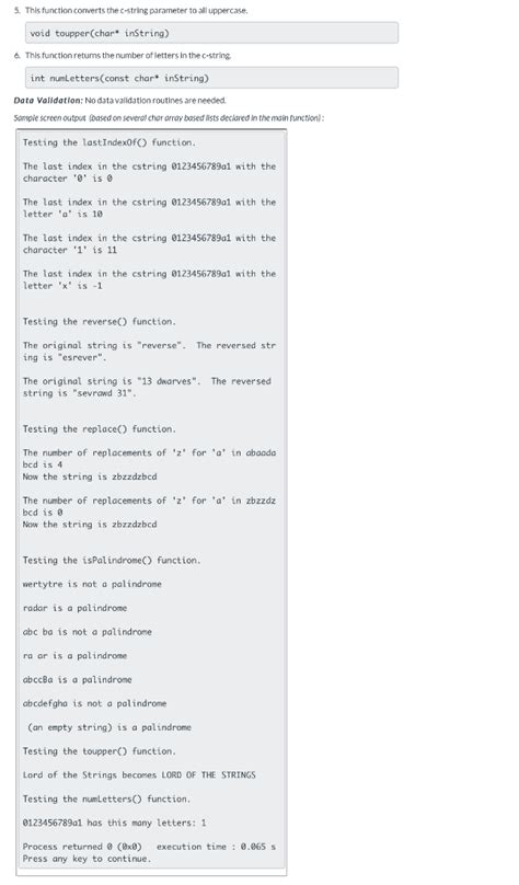 Solved Assignment 6b 25 Points C Style String