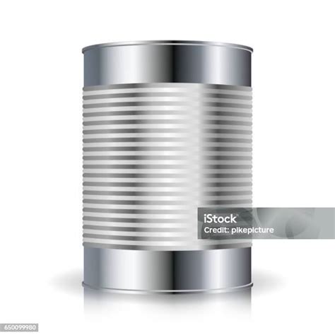 금속 캔 벡터 음식 Tincan 금속 주석 수를 늑 골 통조림 음식 디자인에 대 한 빈 그림자와 반사 현실적인 빈 제품 포장 서식 파일 0명에 대한 스톡 벡터 아트 및 기타