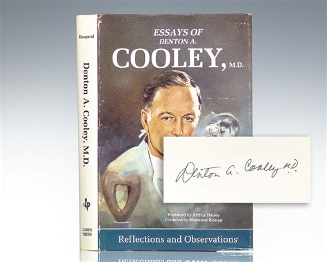 Reflections And Observations Essays Of Denton A Cooley Raptis Rare