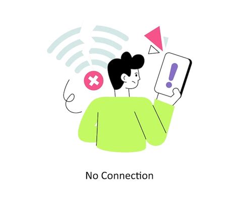 Premium Vector No Connection Flat Style Design Vector Illustration