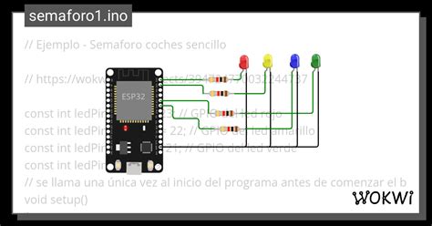 Semaforo Sencillo Copy Wokwi ESP STM Arduino Simulator