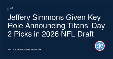 Jeffery Simmons To Announce Titans Day 2 Draft Picks