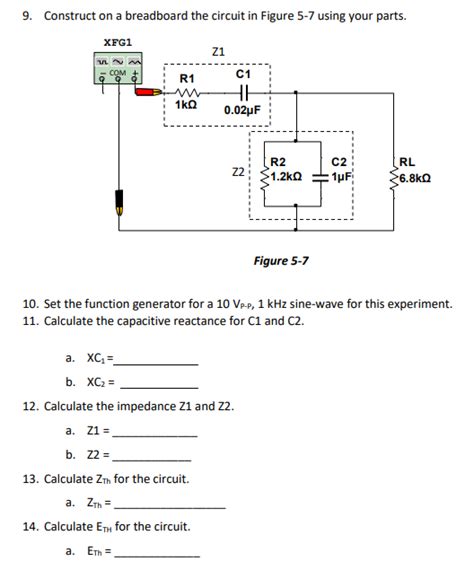 Solved 9 Construct On A Breadboard The Circuit In Figure