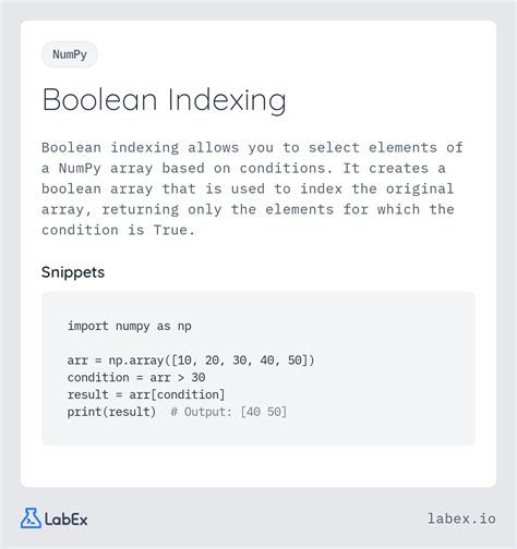 Boolean Indexing