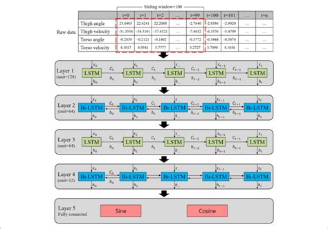 proposed neural network architecture for the gait phase estimation