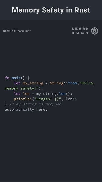 Memory Safety In Rust Coding Rustacademy Programminglanguage Rustcodeweb Rust Python Youtube