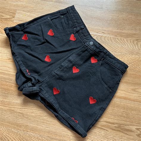 Lazy Oaf High Rise Embroidered Shorts ️ Nwot Never Depop