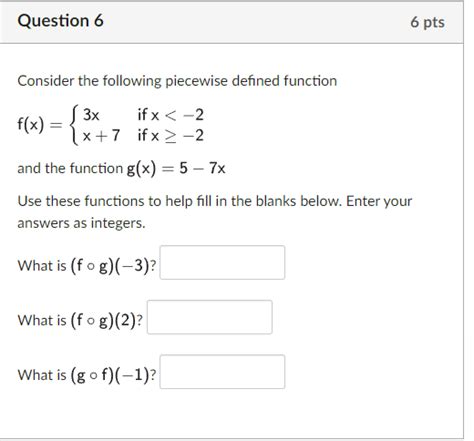 Solved Consider the following piecewise defined function | Chegg.com
