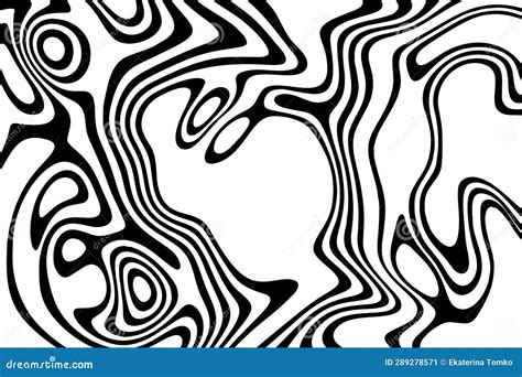 Abstract Wave Vector Backgroundstylized Black White Illusionmodern Graphic Line Art Eps 10