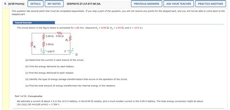 solved skipped part tutorial exercisethe circuit shown in