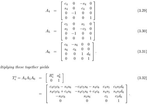Comparing The Rotational Part R3 Of T With The Euler Angle