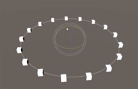 placing points along a circular path relative to a rotation unity