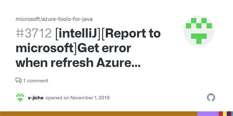 Intellij Report To Microsoft Get Error When Refresh Azure Node