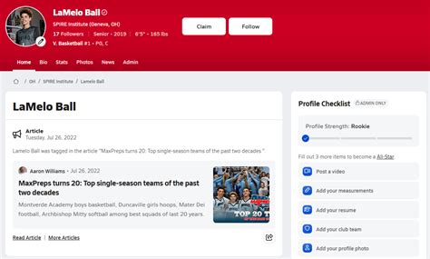 Athlete Profiles And Rosters Maxpreps Support