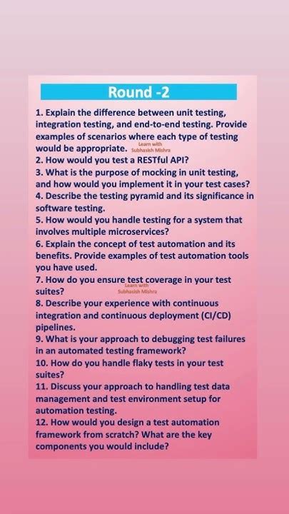 2024 Amazon Interview Questions For Sdet Qa Automation Engineers