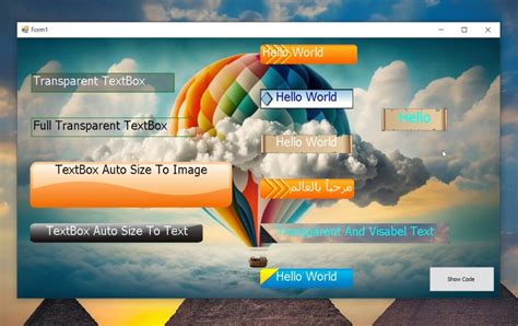 Tip How To Create Transparent Textbox With Image And Changed Highlight Color Using C Windows
