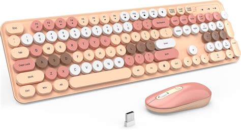 Lizrrot Wireless Keyboard And Mouse Silent Keyboard Mouse Combo Full Sized