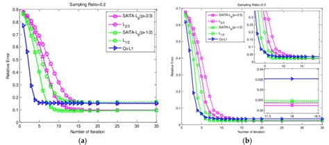 a The relative error for the lower sampling ratio í µí í µí Download Scientific