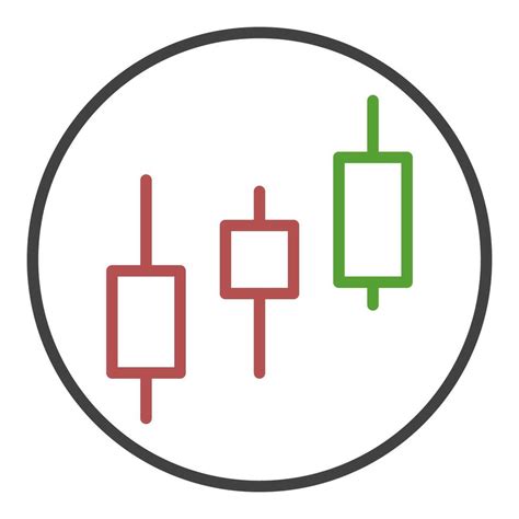 Cryptocurrency Candlestick Chart Investment And Trading Thin Line Round