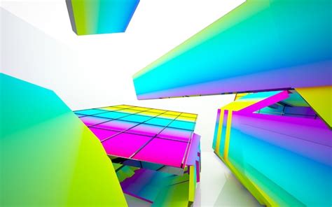 Premium Photo Abstract Architectural White And Color Gradient Gloss