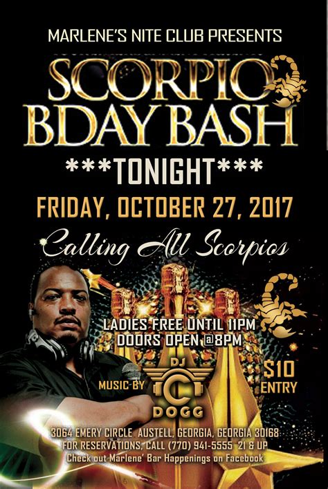 Scorpio Bash Flyer On Behance
