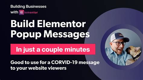 How To Add A Pop Up Message With Elementor Easily In A Couple Minutes Youtube