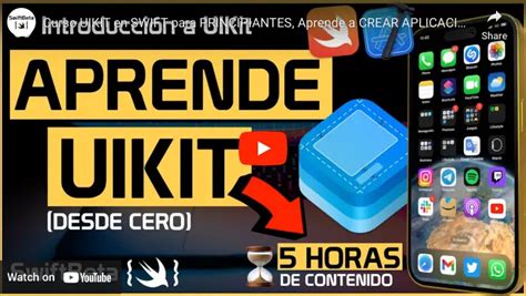 Curso UIKit GRATIS en Swift desde cero más de 5 horas de contenido