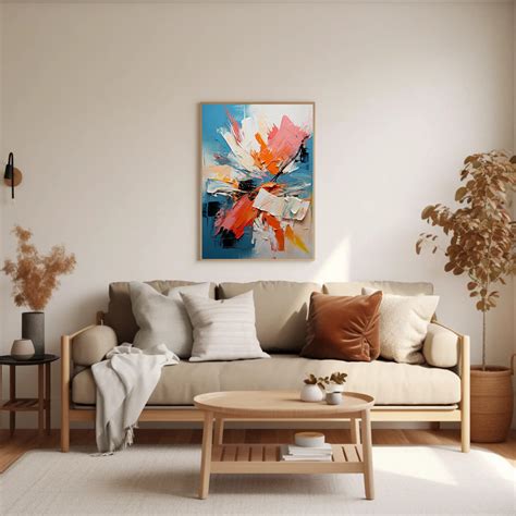 N03 Large Colorful Vibrant Wall Art Print Bold Bright Abstract Etsy