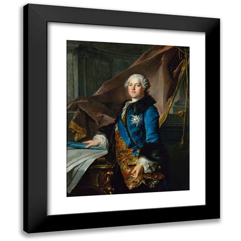 Louis Tocqué 15x18 Black Modern Framed Museum Art Print Titled Portrait The Abel Poisson