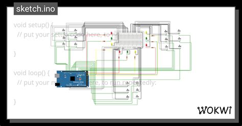traffic lights 8 switch wokwi esp32 stm32 arduino simulator