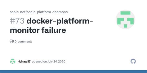 Docker Platform Monitor Failure Issue Sonic Net Sonic Platform Daemons GitHub